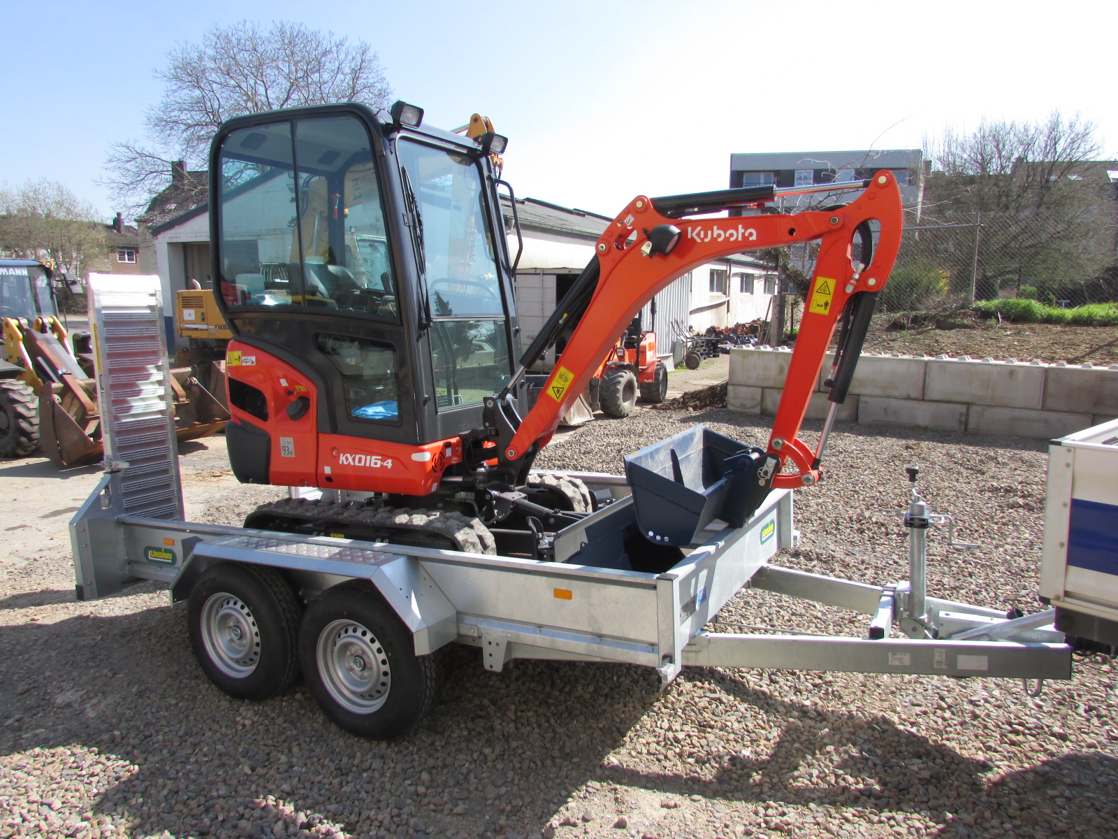 Kubota KX 016-4 + Baumaschinenanhänger Unsinn UBA 3016-30-14 | Uwe Müller